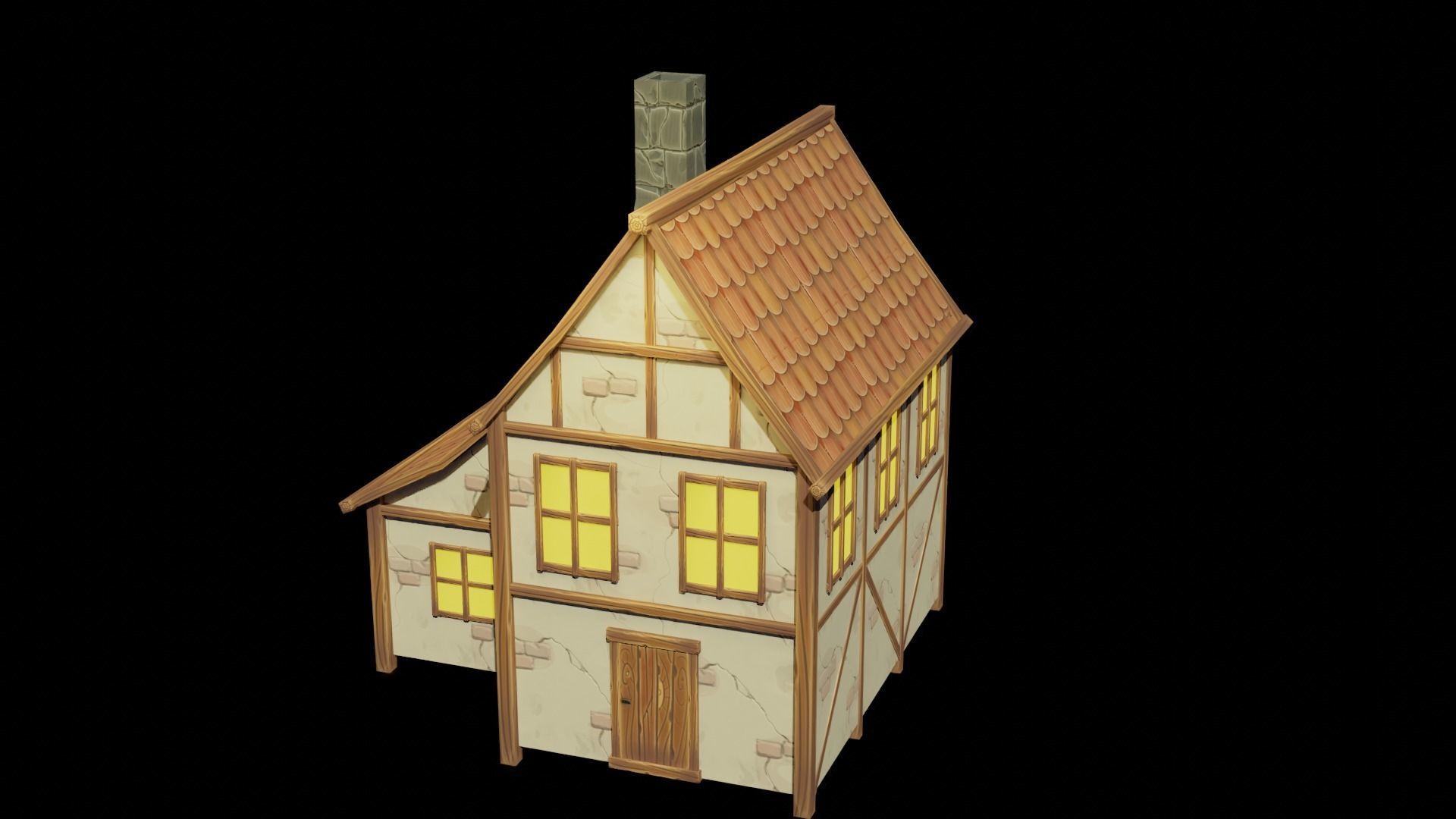 Stylized Medieval House Modular Pack 3D model | CGTrader