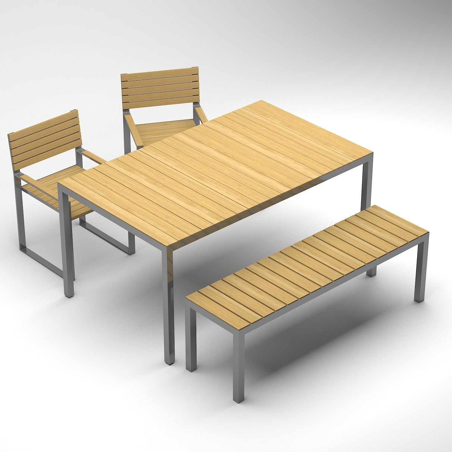 Garden Table Set 3D Model - Casa - Sole free 3D model | CGTrader