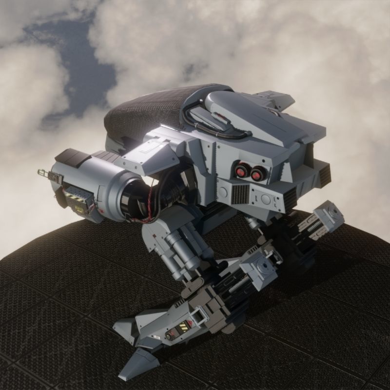 3D model ED-209 robocop robot VR / AR / low-poly | CGTrader