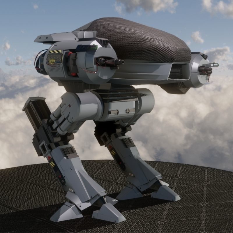 3D model ED-209 robocop robot VR / AR / low-poly | CGTrader