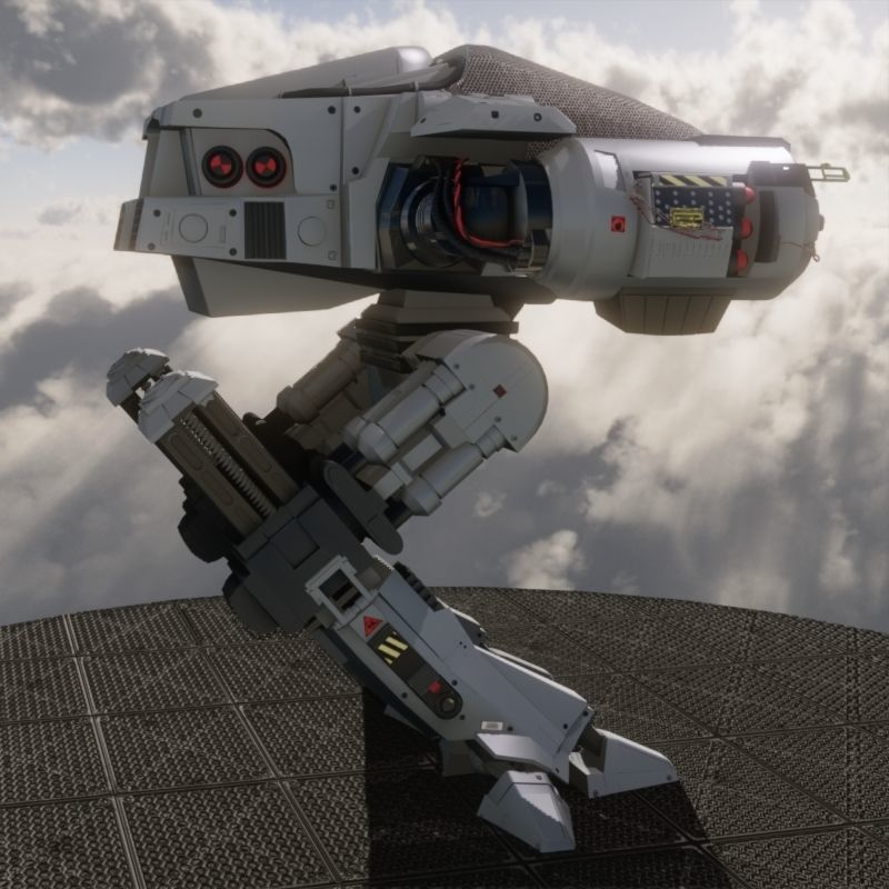 3D model ED-209 robocop robot VR / AR / low-poly | CGTrader