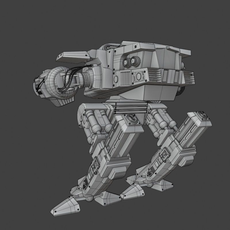 3D model ED-209 robocop robot VR / AR / low-poly | CGTrader