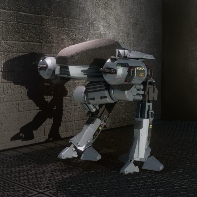 3D model ED-209 robocop robot VR / AR / low-poly | CGTrader