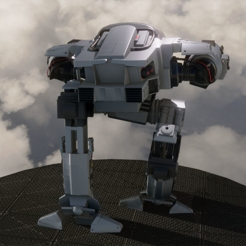 3D model ED-209 robocop robot VR / AR / low-poly | CGTrader