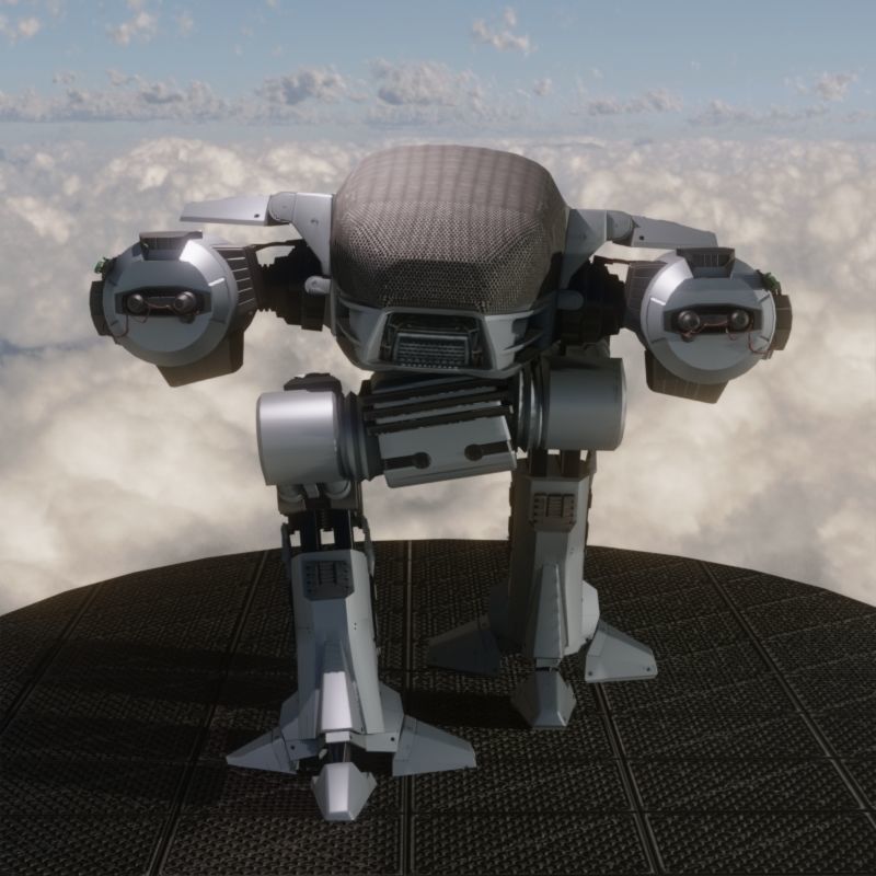 3D model ED-209 robocop robot VR / AR / low-poly | CGTrader
