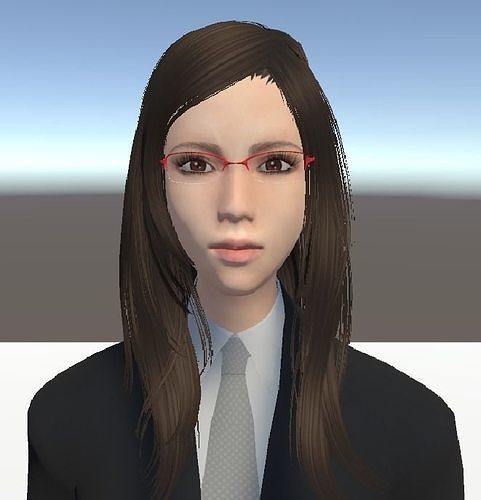 Unity Humanoid Model Female 008 free 3D model animated rigged | CGTrader