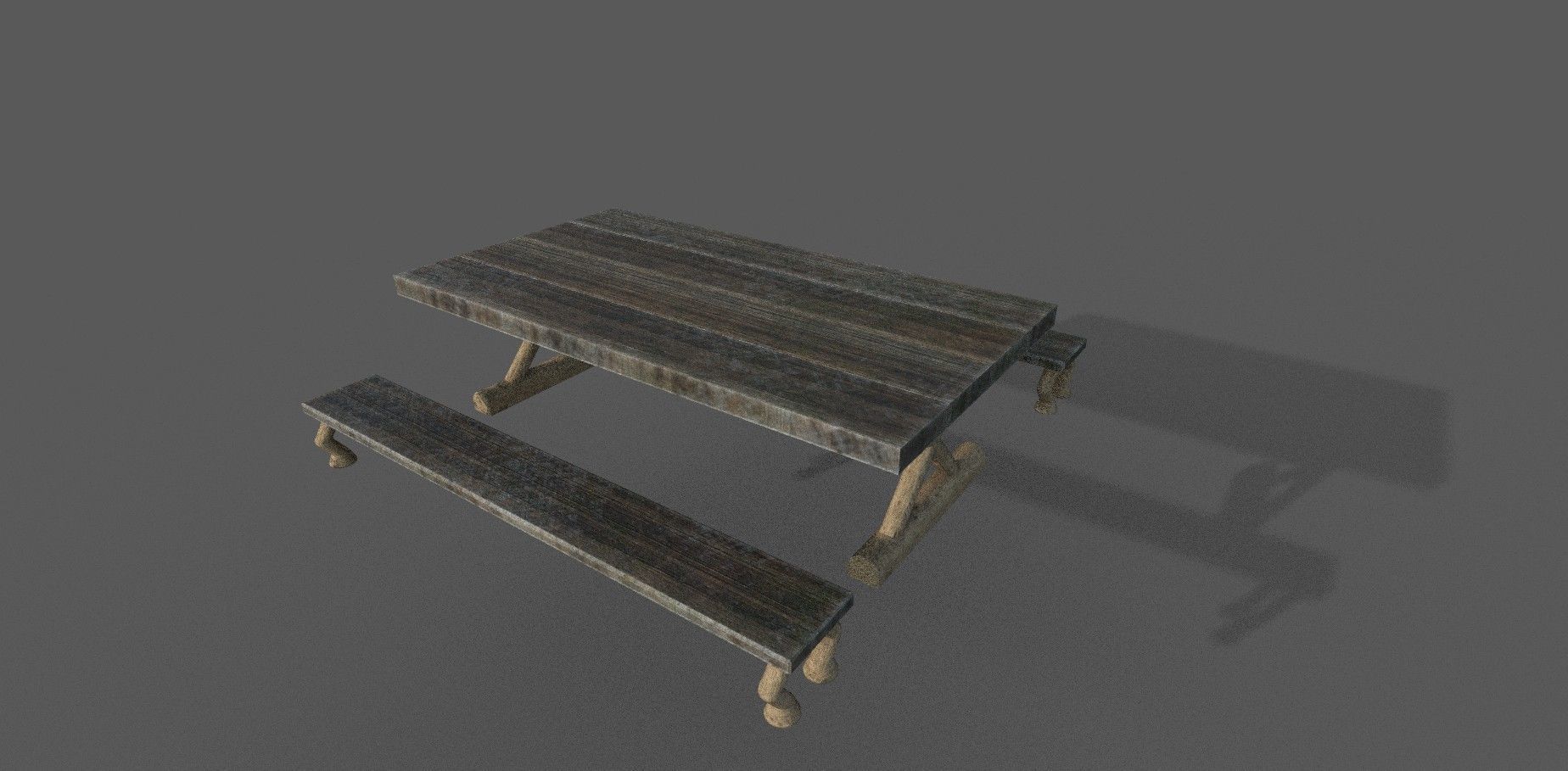 3D model Square table picnic medieval quality Low-poly 3D model VR / AR / low-poly | CGTrader