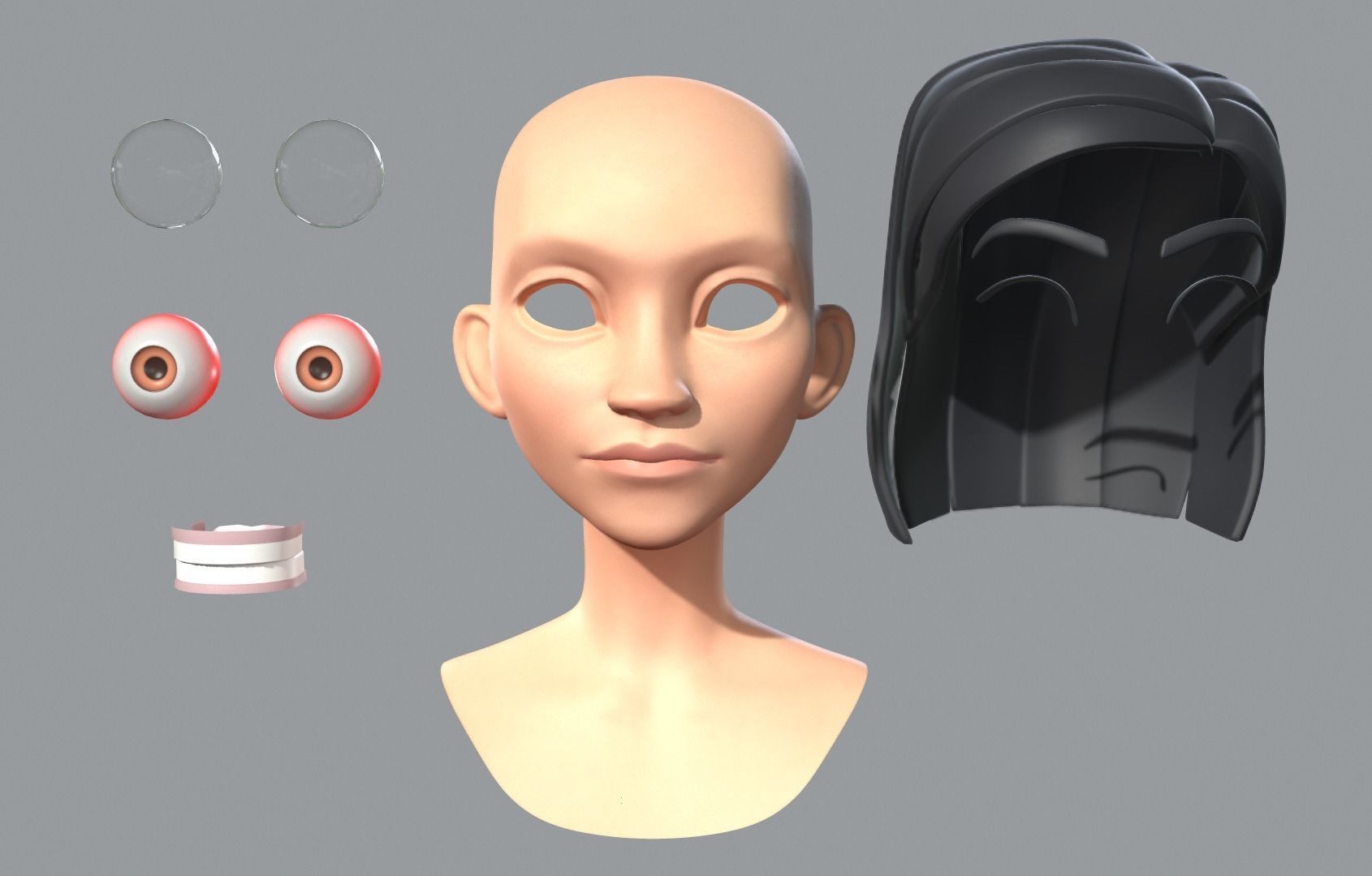 3D model Cartoon woman base mesh VR / AR / low-poly | CGTrader