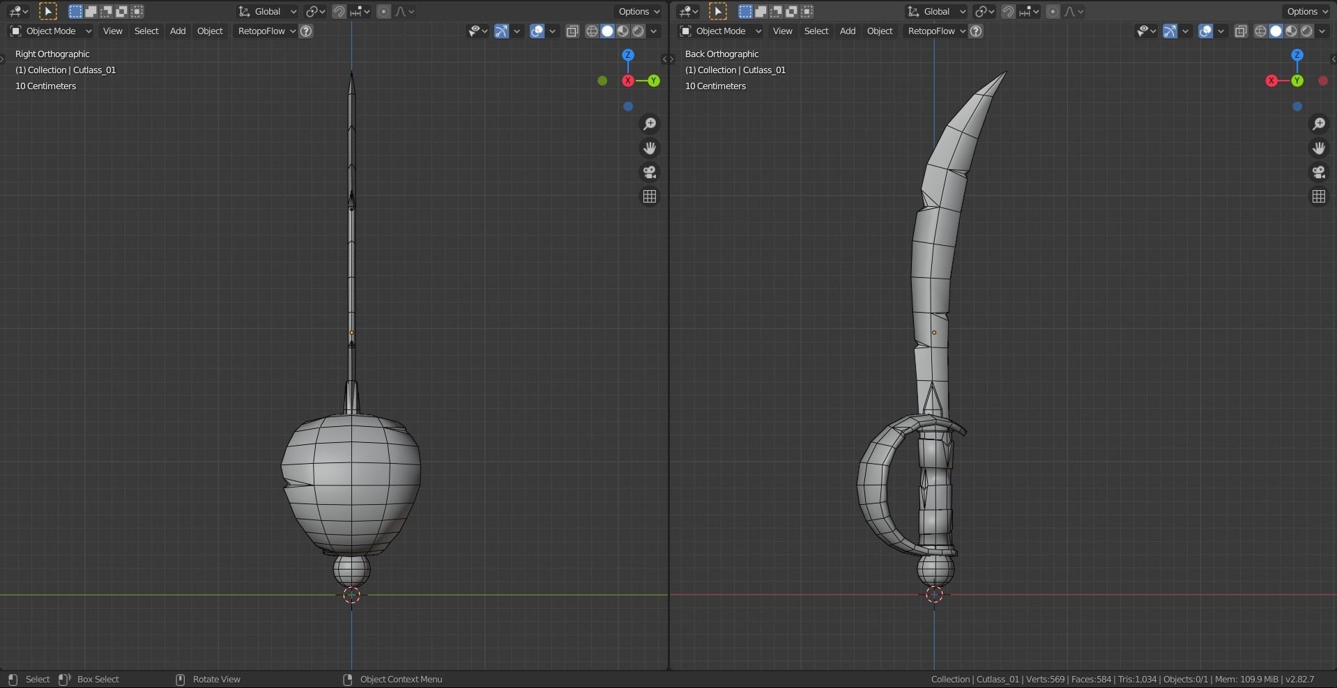 3D model Stylized Cutlass VR / AR / low-poly | CGTrader