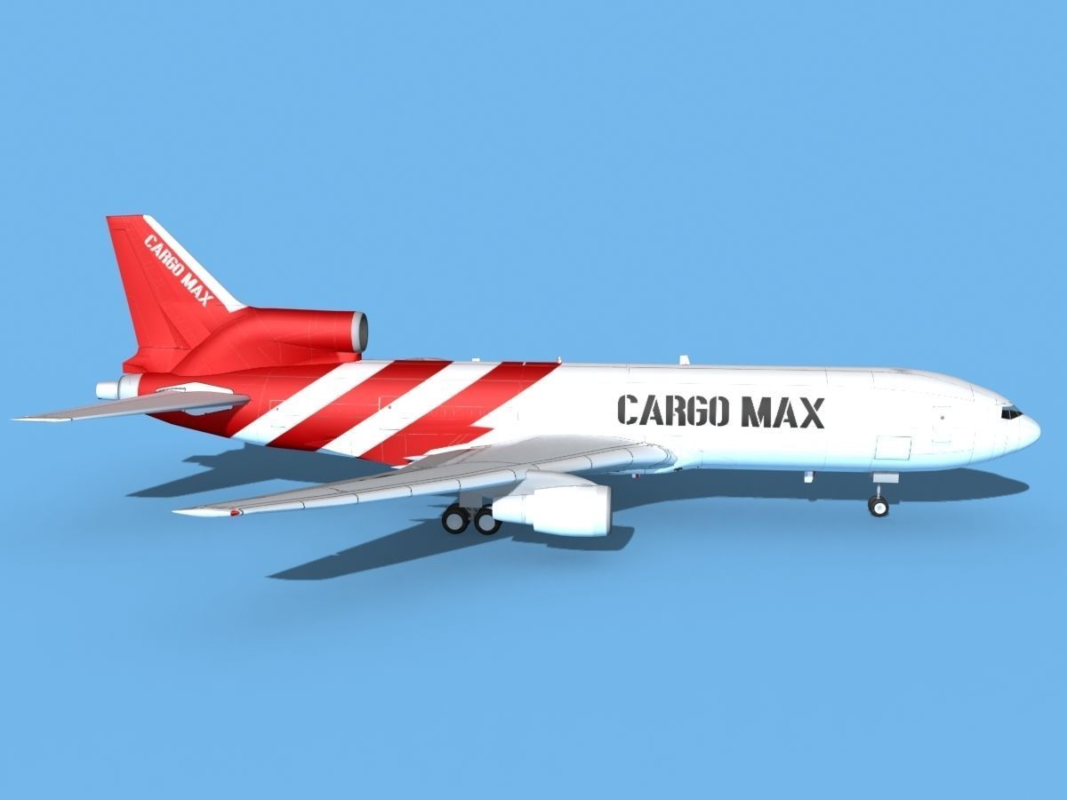 Lockheed L-1011 TriStar Cargo Max 3D model rigged | CGTrader