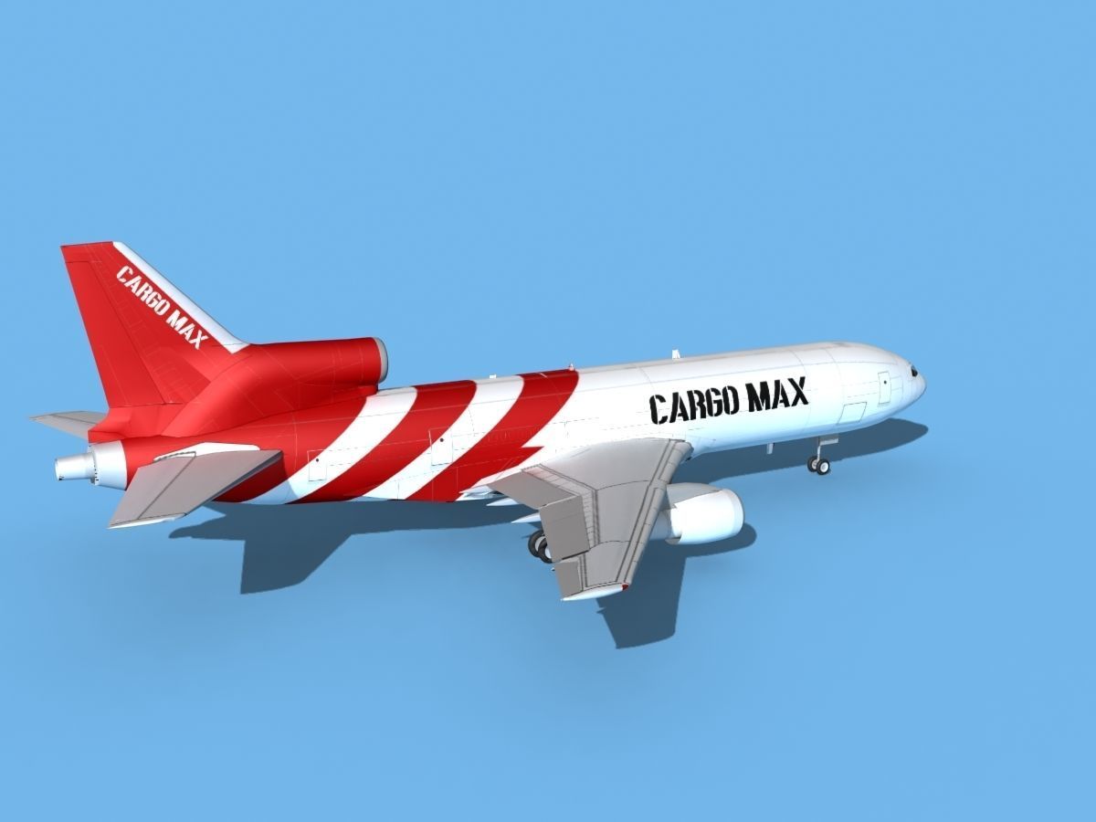 Lockheed L-1011 TriStar Cargo Max 3D model rigged | CGTrader