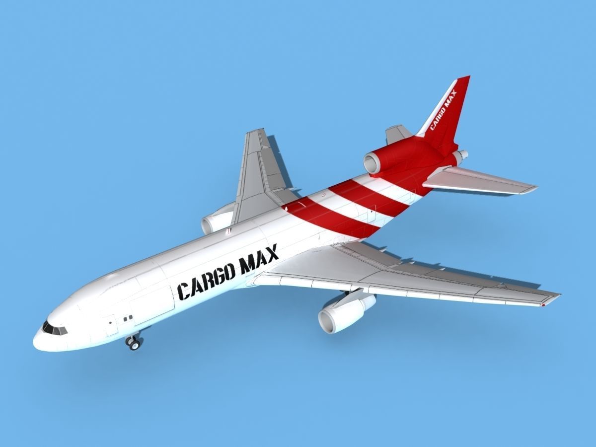 Lockheed L-1011 TriStar Cargo Max 3D model rigged | CGTrader