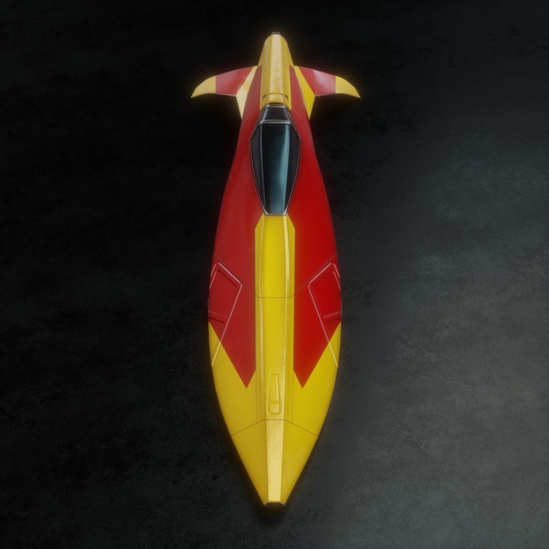 Spaceship racer WipeOut Pir-Hana style 3D model | CGTrader