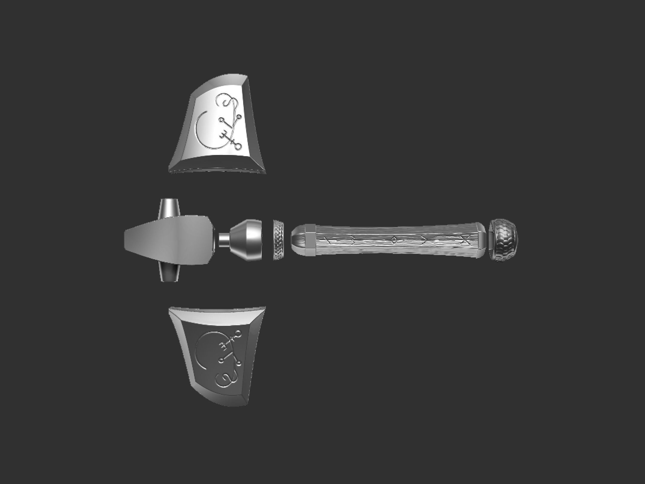 God of War Mjolnir 3D model 3D printable | CGTrader