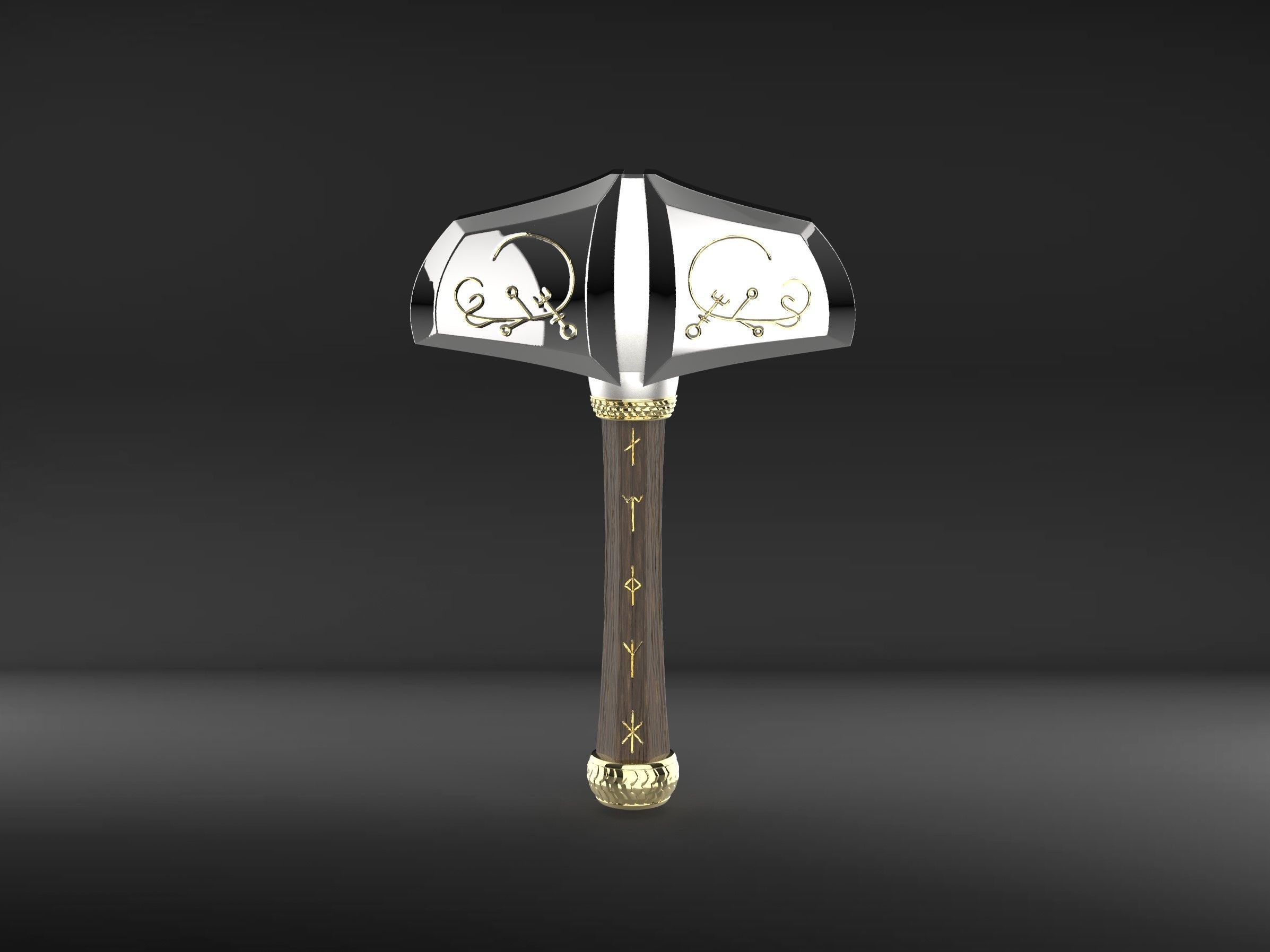 God of War Mjolnir 3D model 3D printable | CGTrader