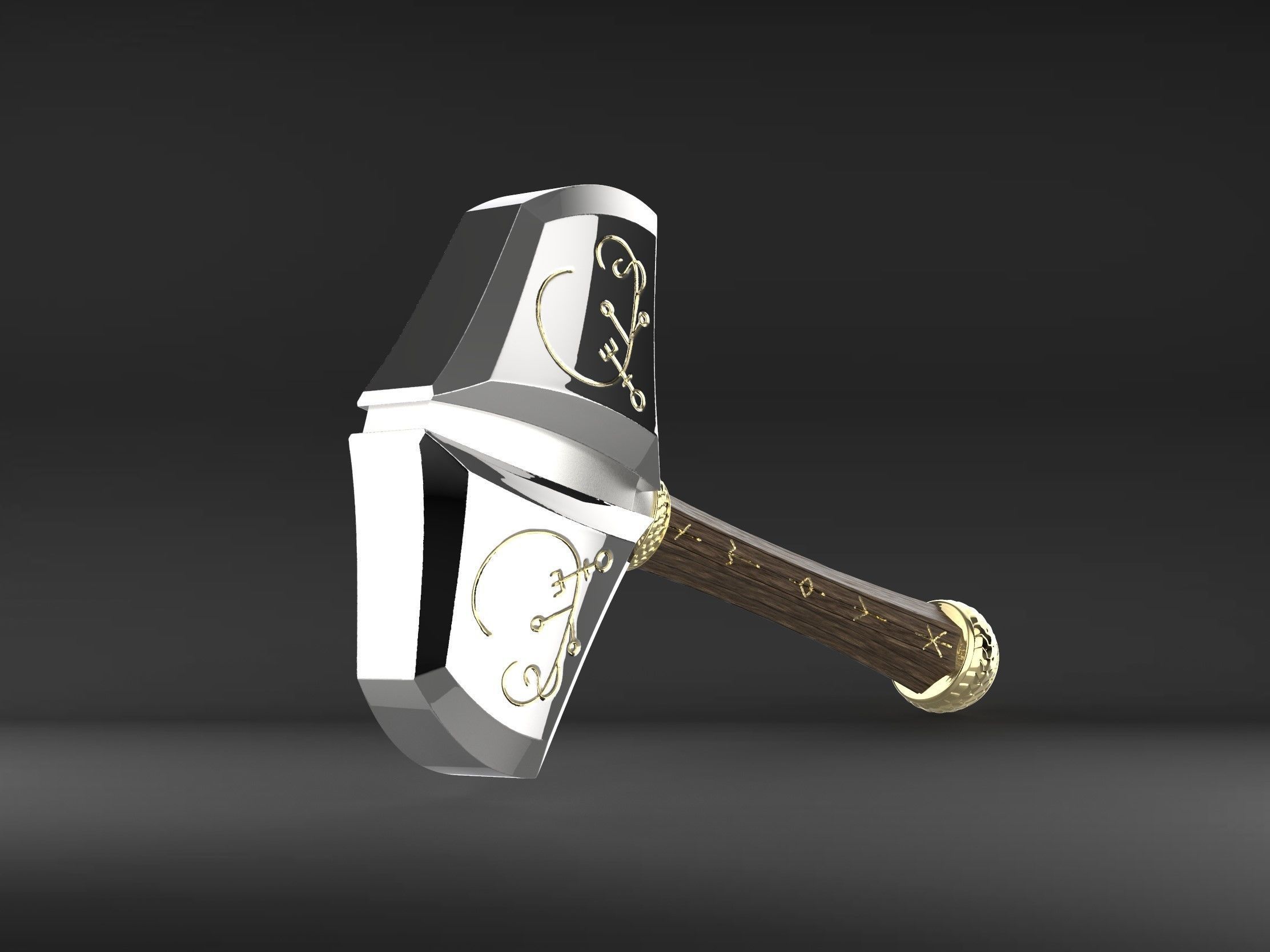 God of War Mjolnir 3D model 3D printable | CGTrader