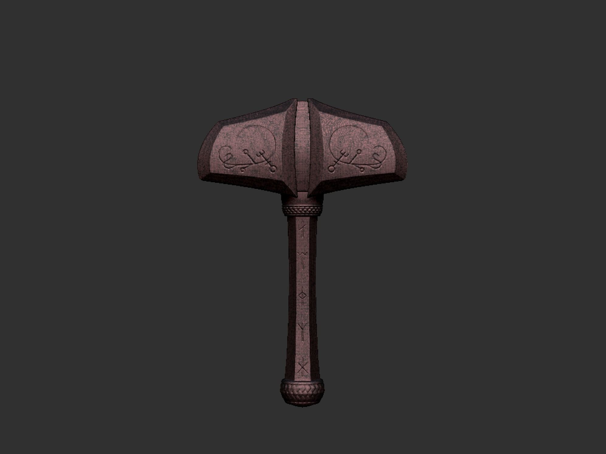 God of War Mjolnir 3D model 3D printable | CGTrader
