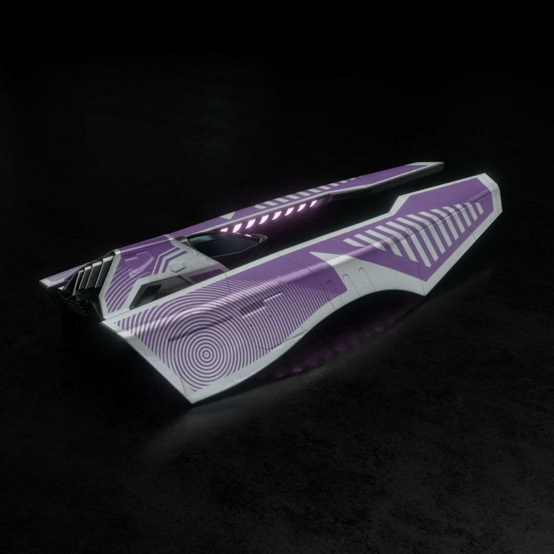 Spaceship racer WipeOut Qirex style 3D model | CGTrader