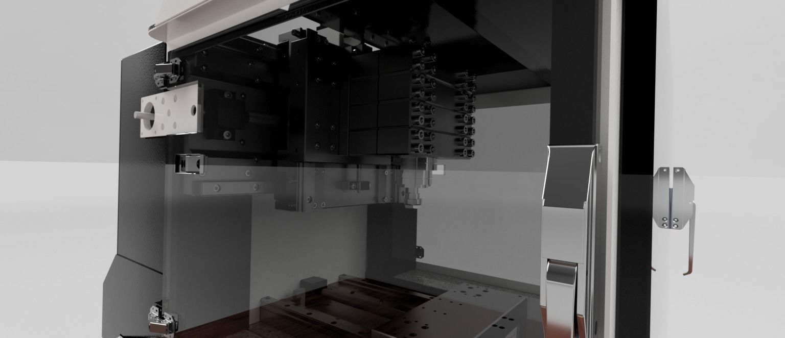 workbench size three axis cnc mill 3D model 3D printable | CGTrader