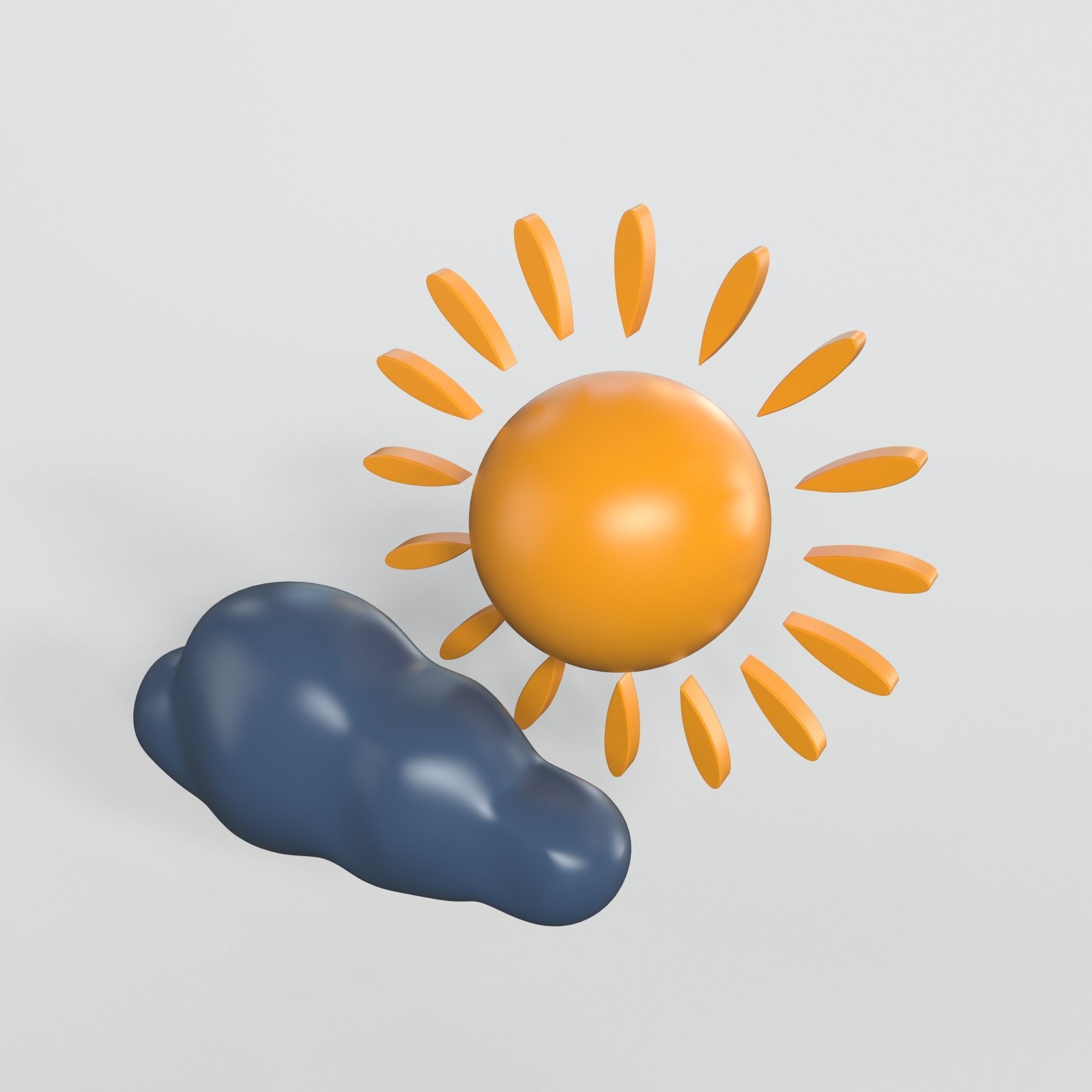 Cartoon sun 3D model | CGTrader