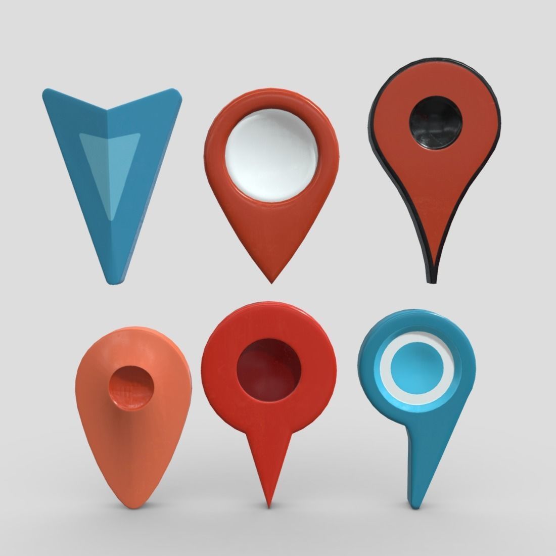 3D model Map Pointer Pack VR / AR / low-poly | CGTrader