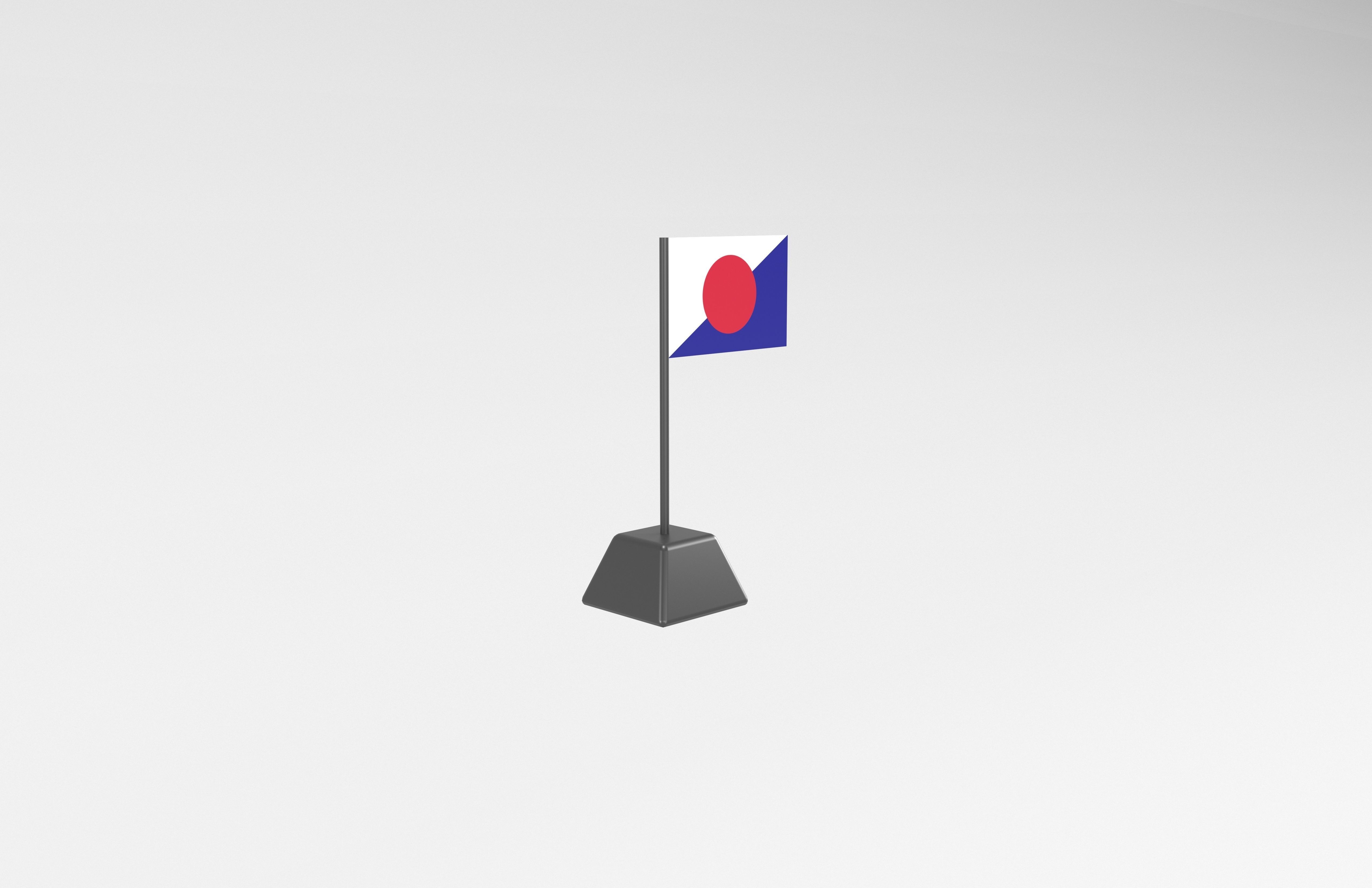 3D model Cartoon Japan Customs Flag v1 001 VR / AR / low-poly | CGTrader