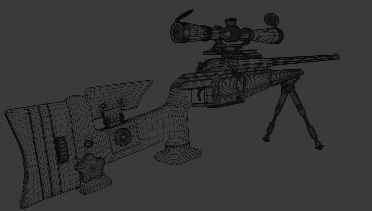 Blaser R93 German Police Sniper Rifle Hi-Res 3D model 3D model | CGTrader