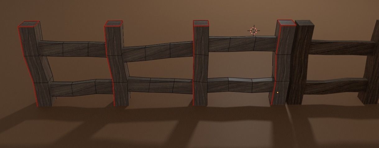 3D model Low Poly Wood Fence VR / AR / low-poly | CGTrader