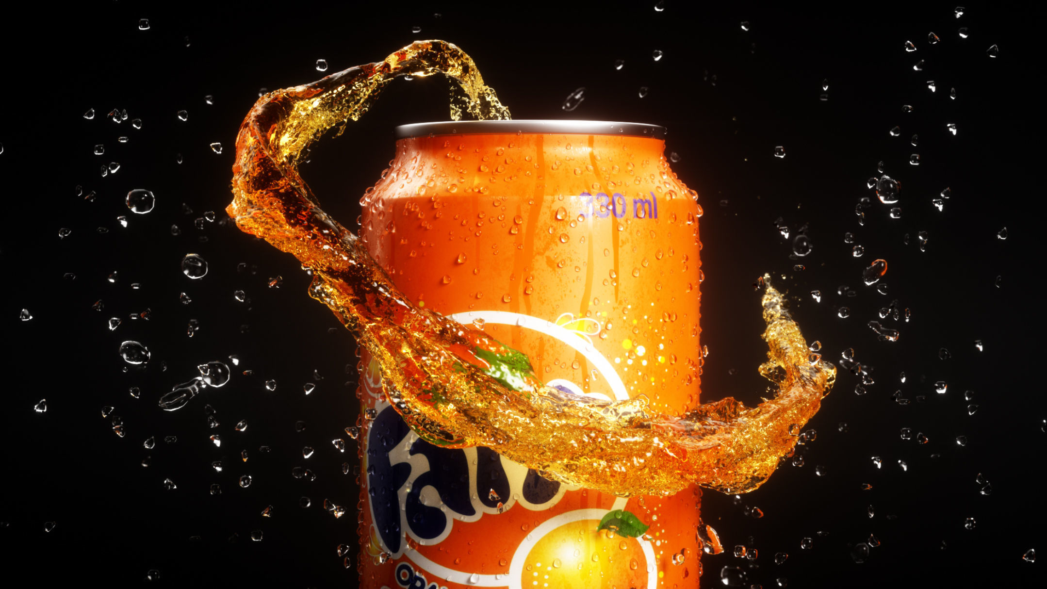 Soda Splash Animated 3D model animated | CGTrader
