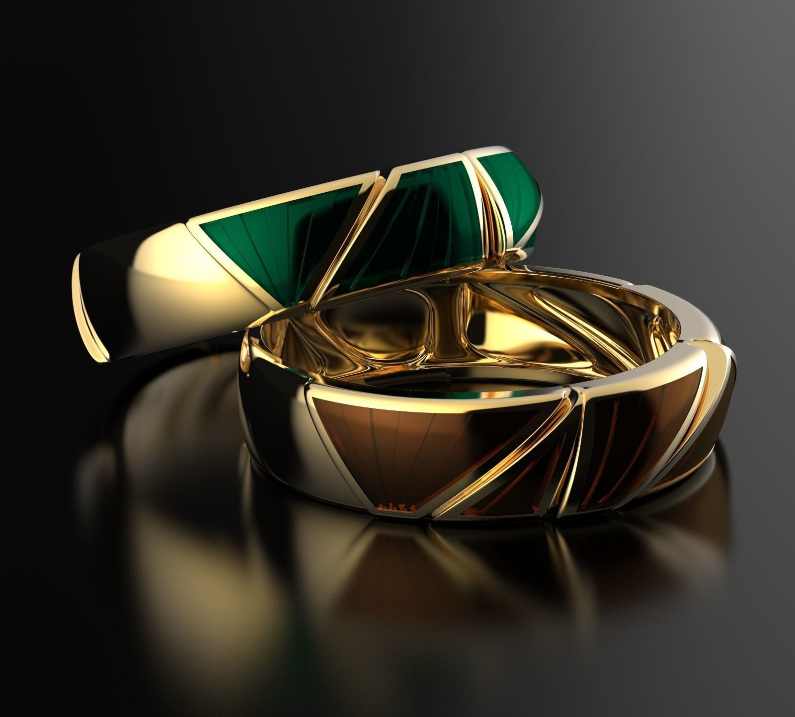 Geometry enamel ring 3D model 3D printable | CGTrader