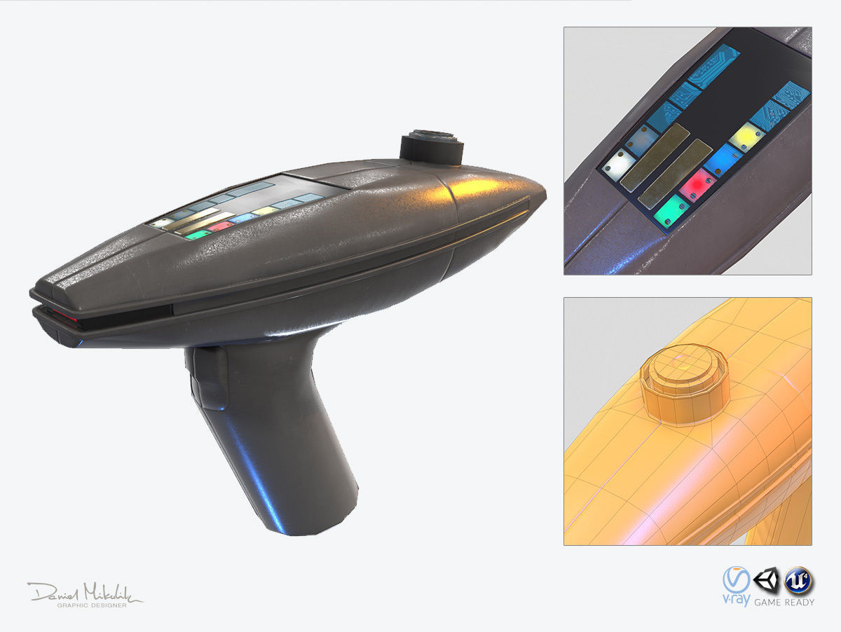 3D model Phaser Gun Type 2 2271 VR / AR / low-poly | CGTrader