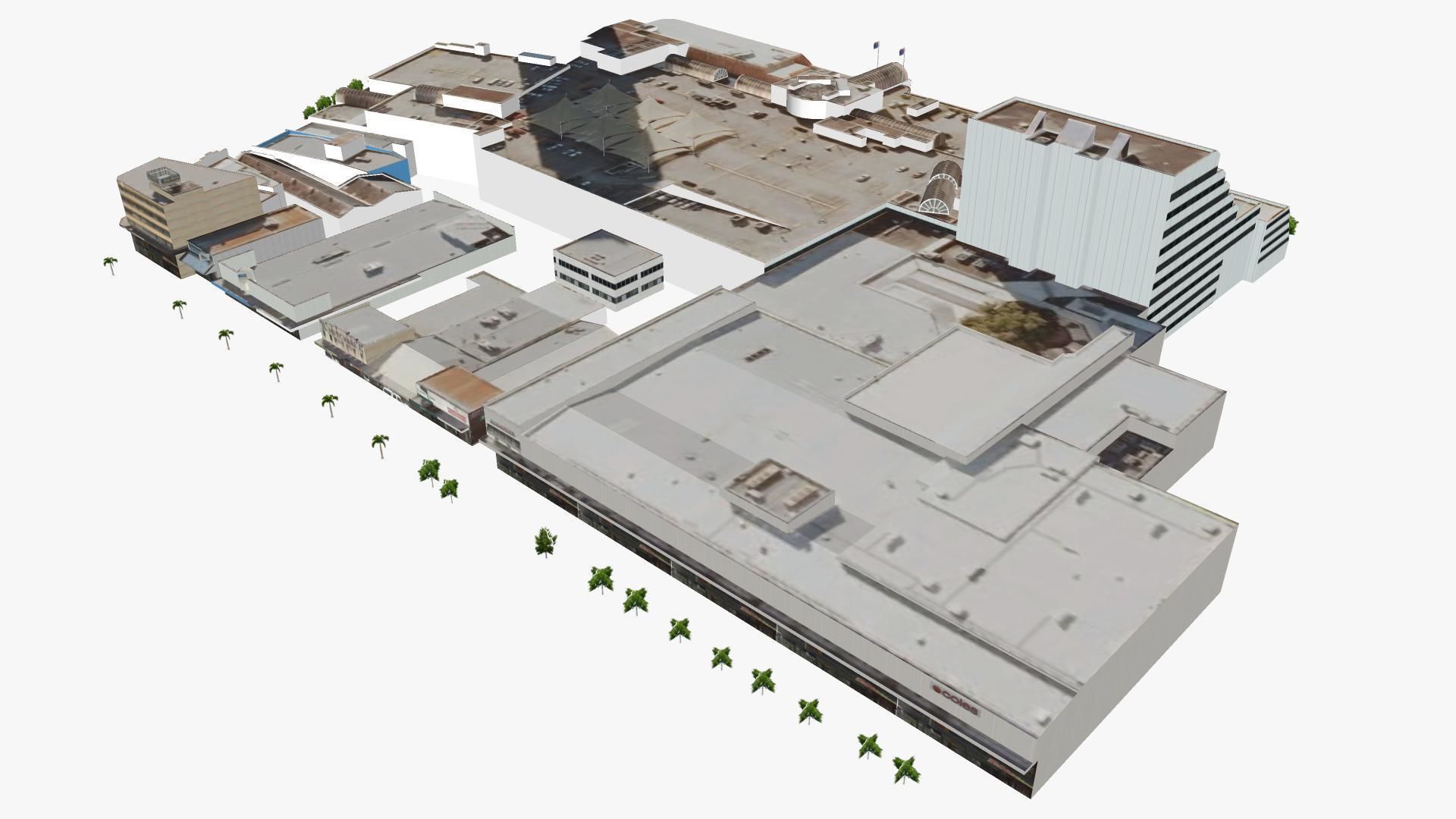 3D model Seabank Building and Australian Fair Building VR / AR / low ...