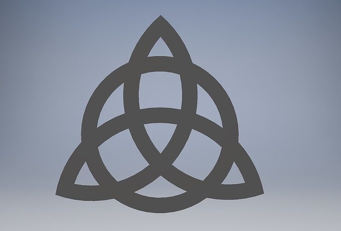 Trikvetr celtic trinity symbol 3D model 3D printable | CGTrader