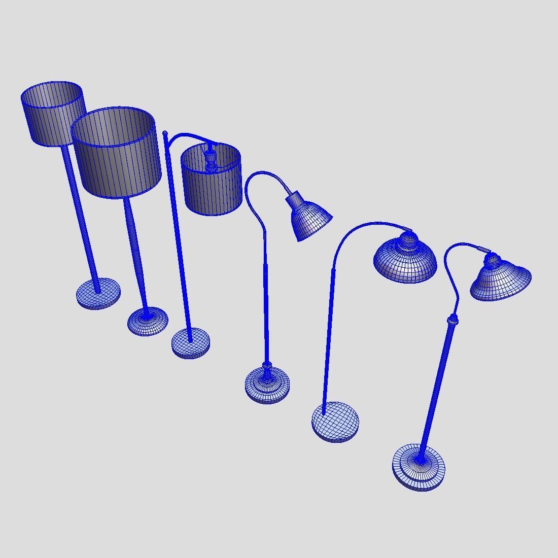 3D model Standing Lamp Pack VR / AR / low-poly | CGTrader
