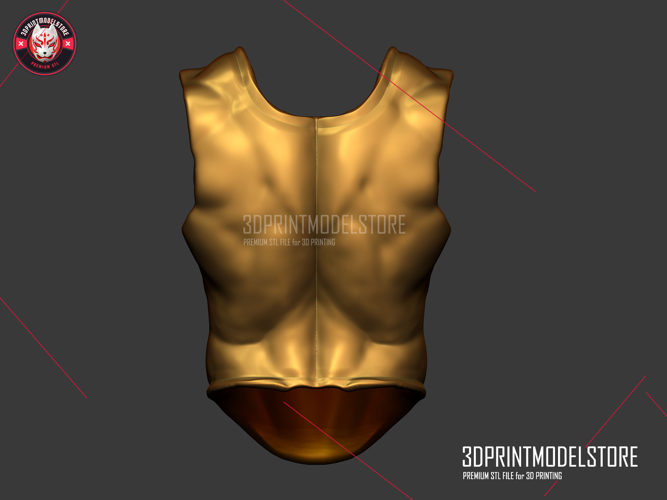 Body Chest Armor - Larp Armor Cosplay - Tiger Roman Muscle Armor 3D ...