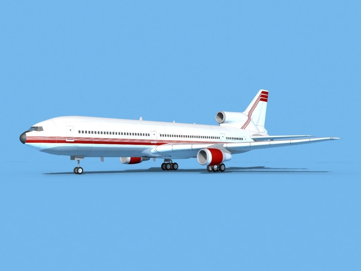Lockheed L-1011 TriStar Corporate 1 3D model rigged | CGTrader
