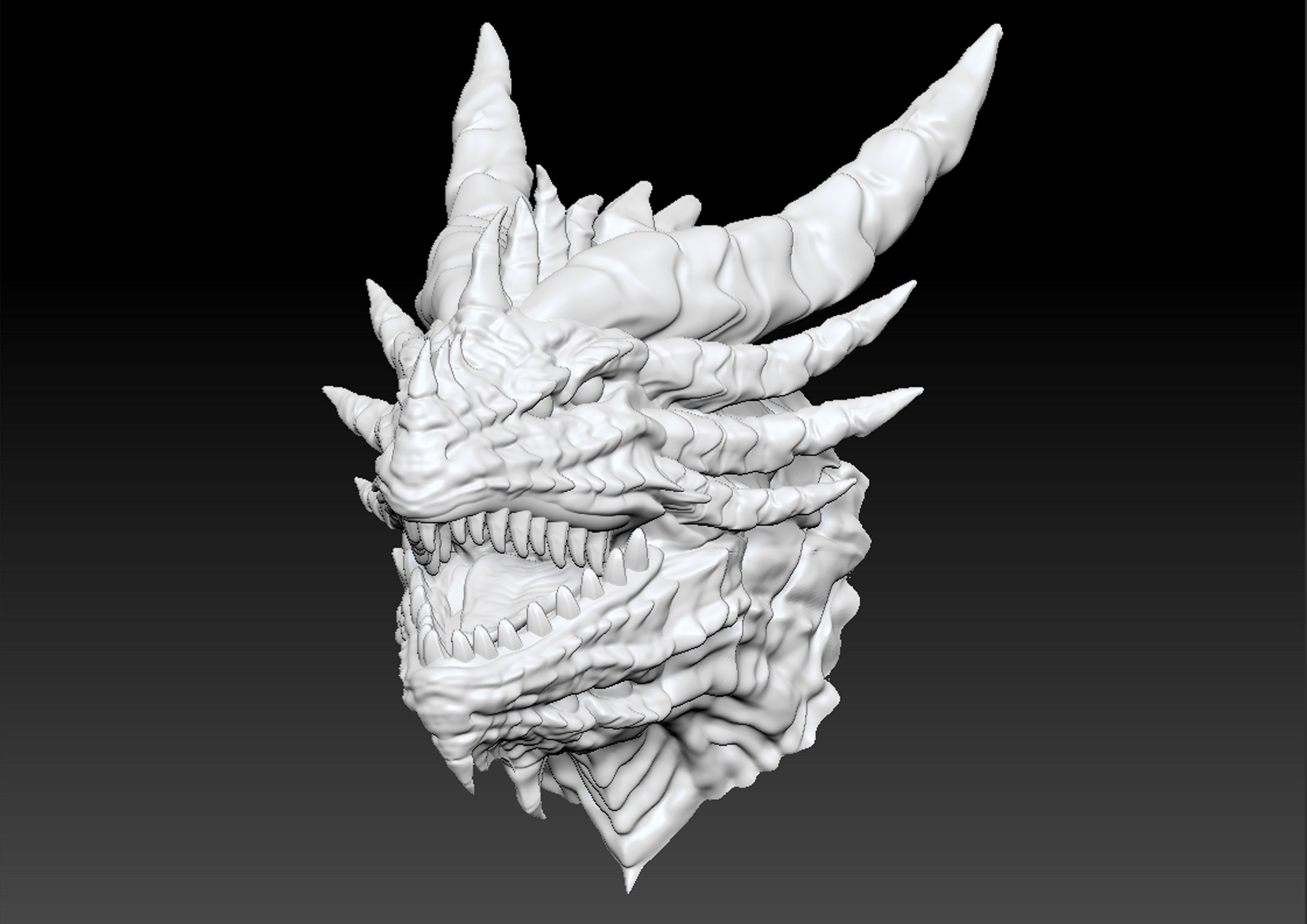 Fire Dragon head 3D model 3D printable | CGTrader