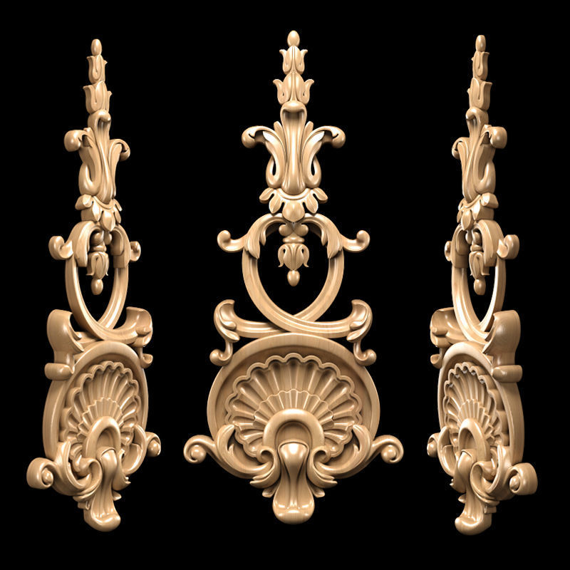 Classic carved trim 3D model | CGTrader