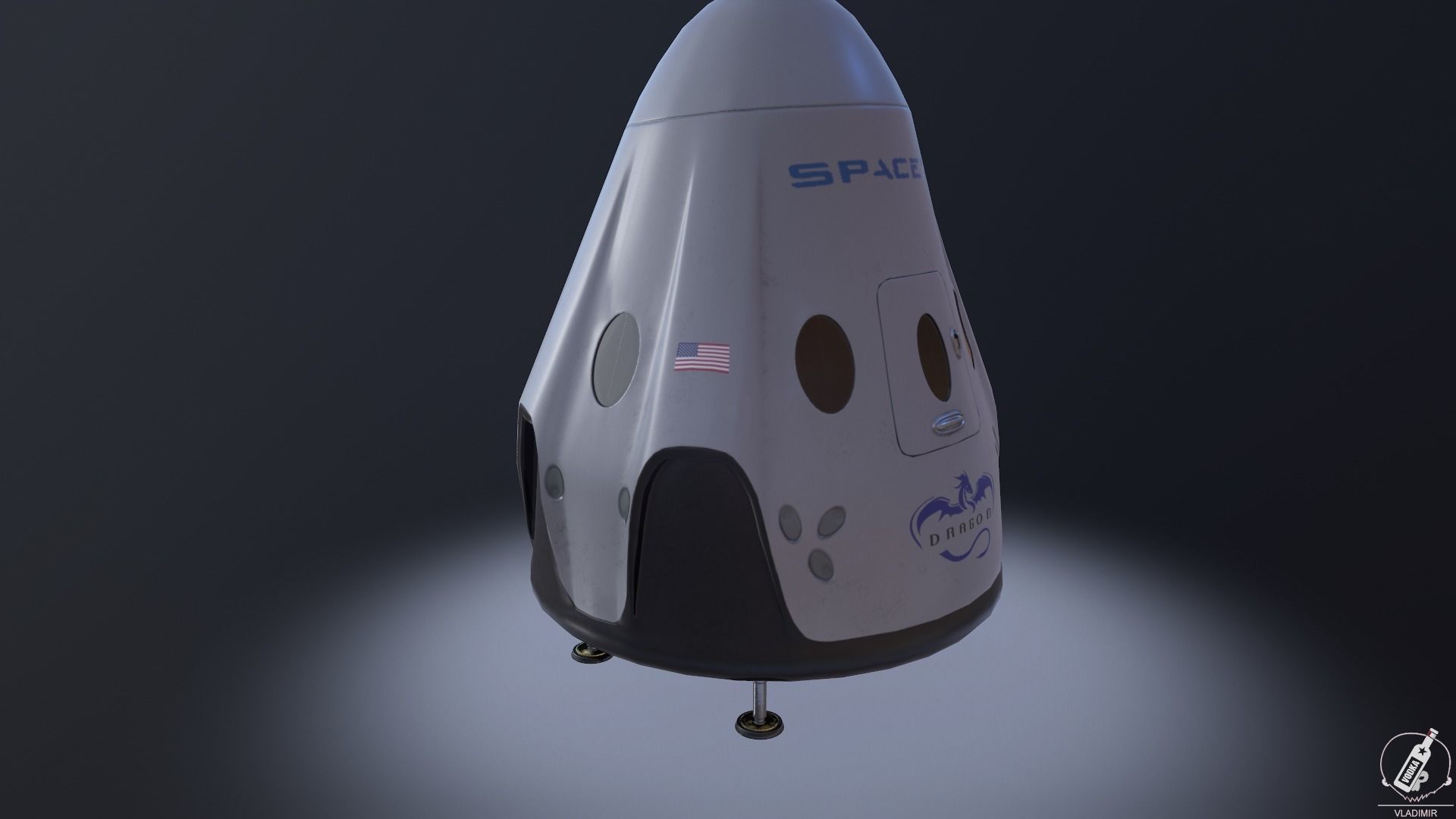 3D model Spacex crew Dragon 2 VR / AR / low-poly | CGTrader