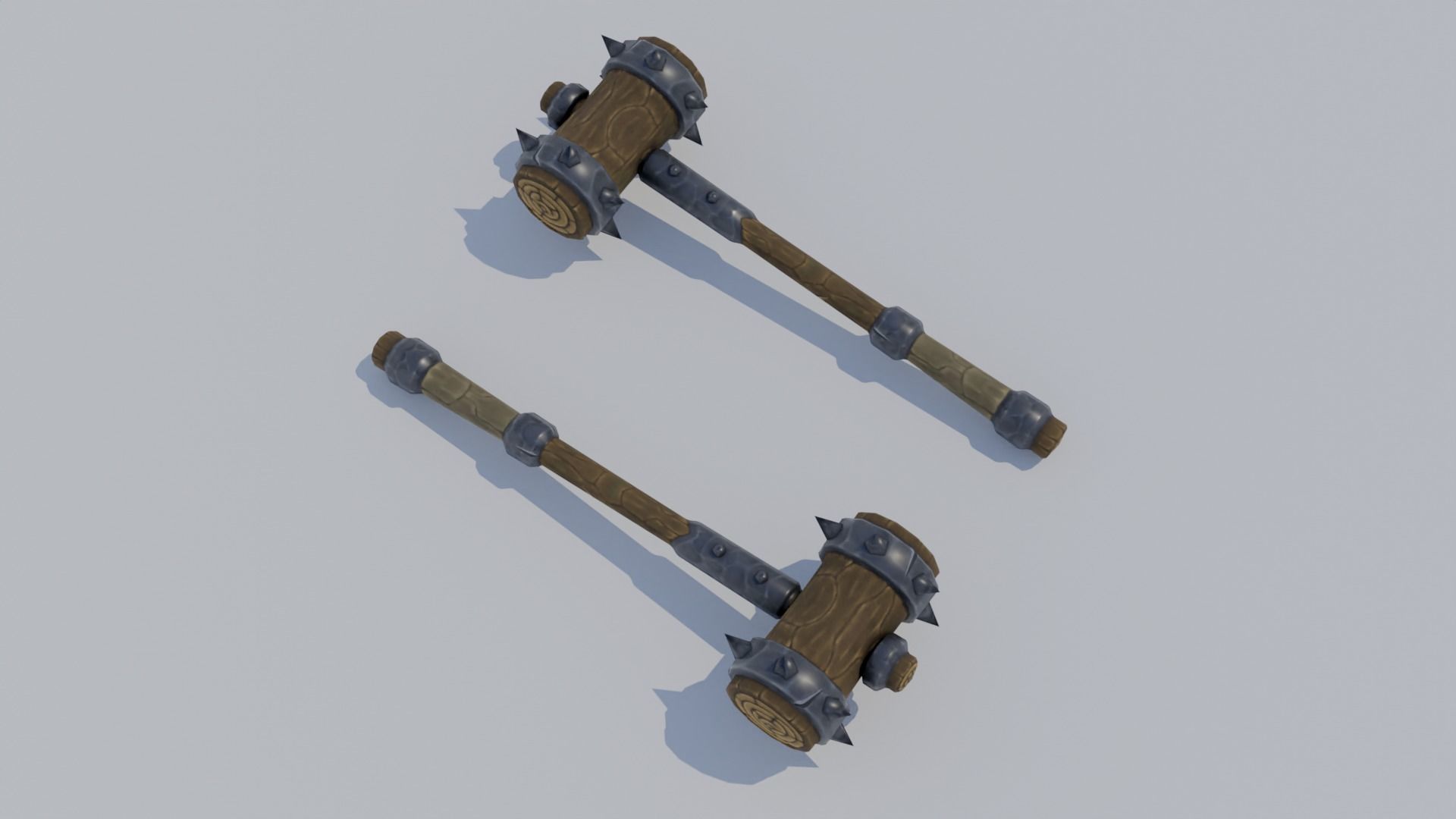 3D model Stylized two-handed mace VR / AR / low-poly | CGTrader