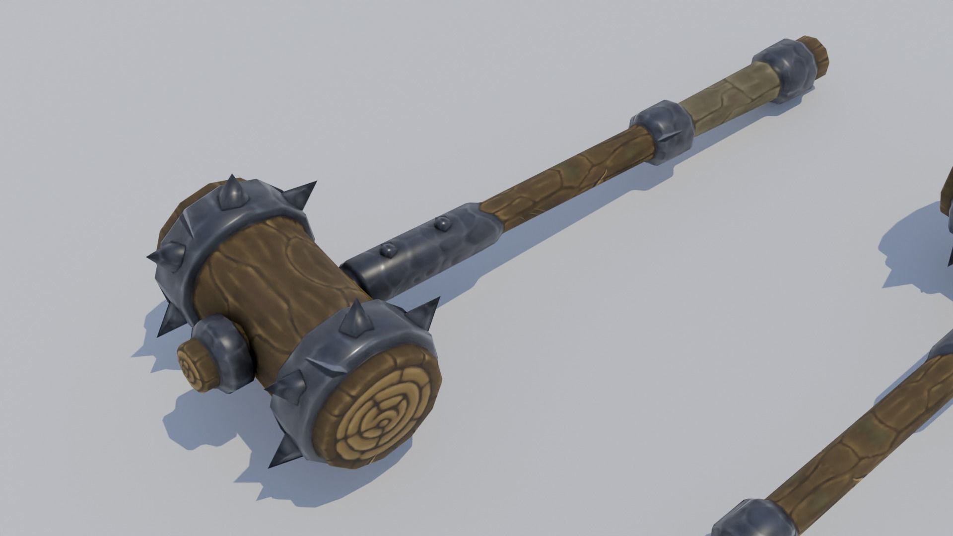3D model Stylized two-handed mace VR / AR / low-poly | CGTrader