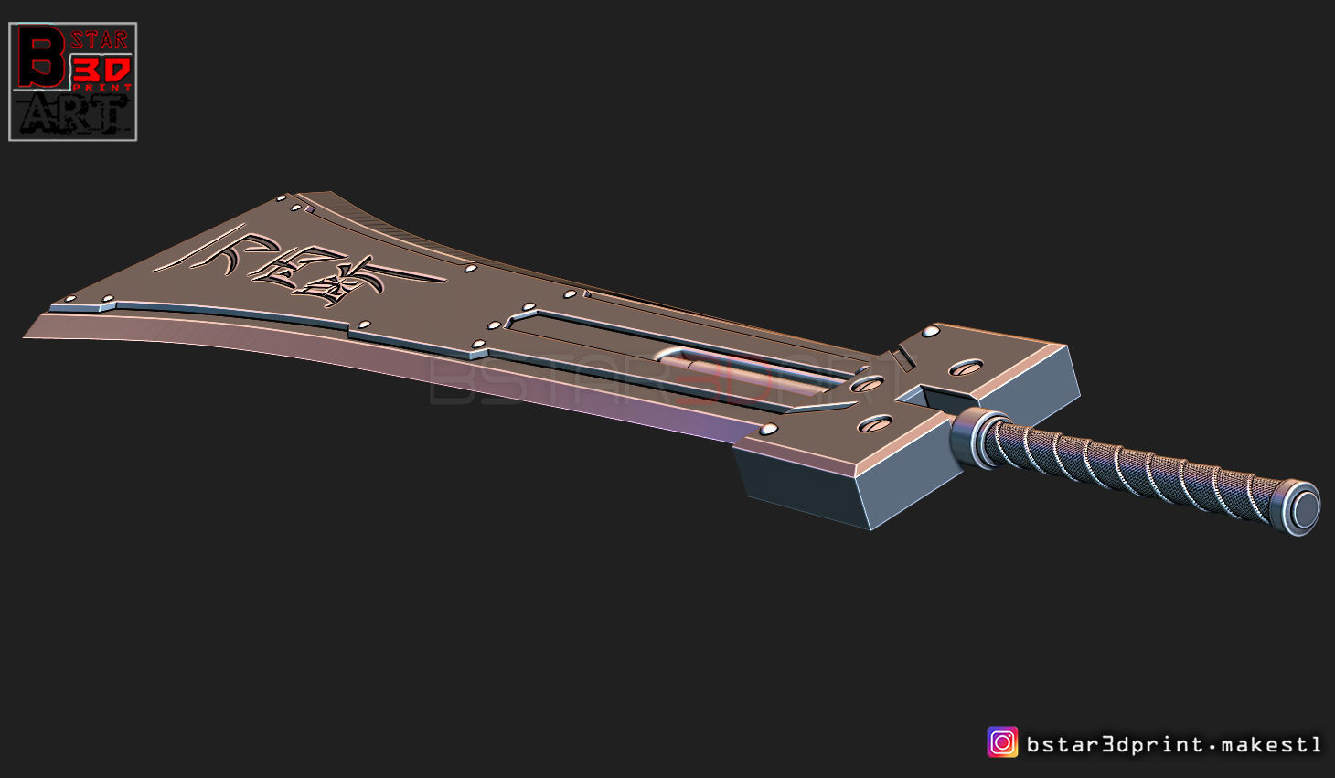 HardEdge Sword Cloud - Final Fantasy VII remake 3D model 3D printable ...