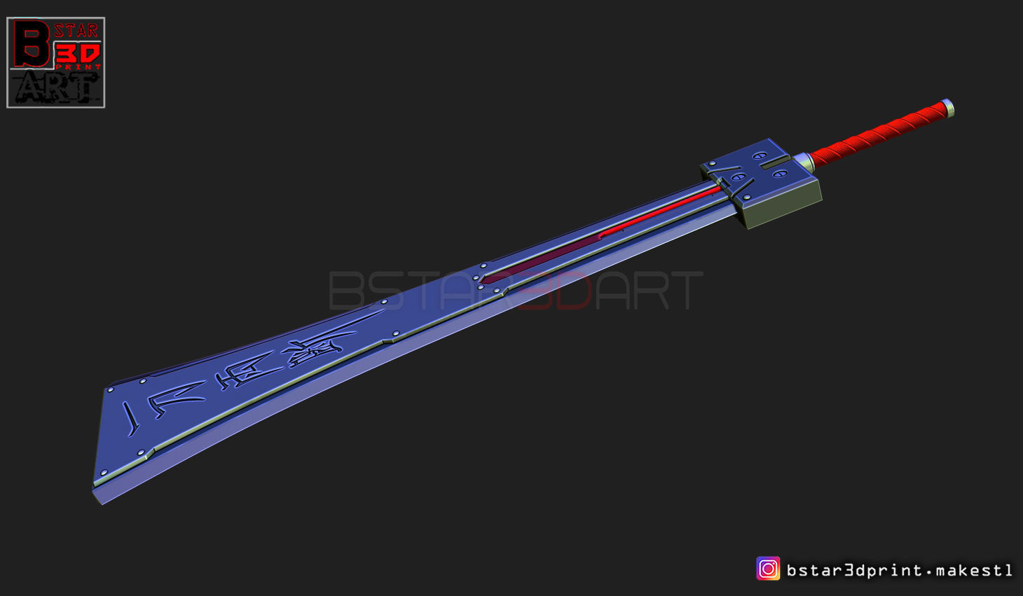 HardEdge Sword Cloud - Final Fantasy VII remake 3D model 3D printable ...