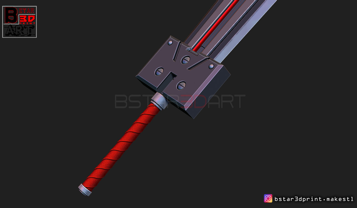 HardEdge Sword Cloud - Final Fantasy VII remake 3D model 3D printable ...