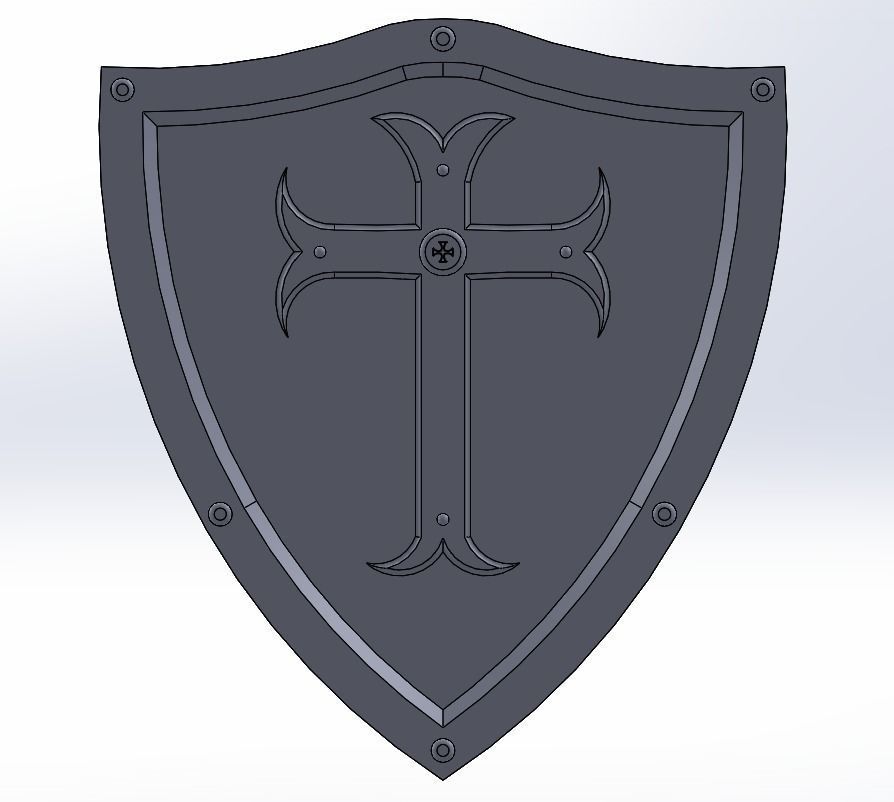 Templar shield 3D model 3D printable | CGTrader