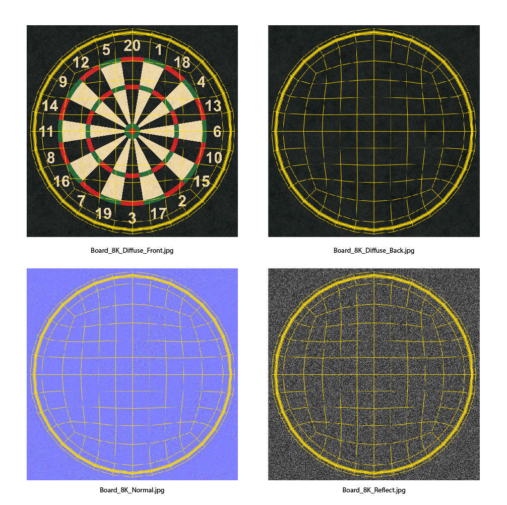 Dartboard and Darts 3D model | CGTrader
