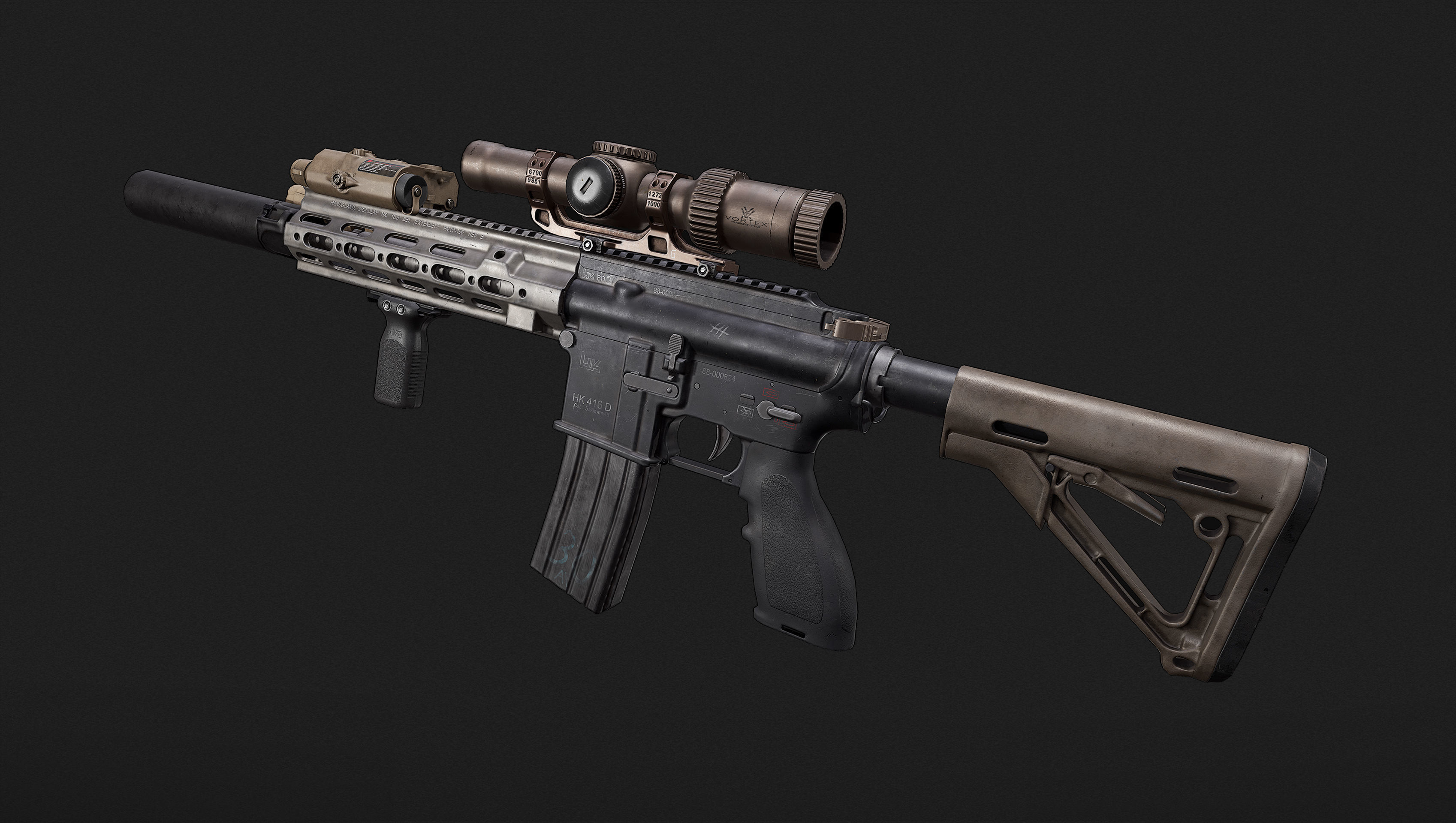 3D model hk 416 AR VR / AR / low-poly | CGTrader