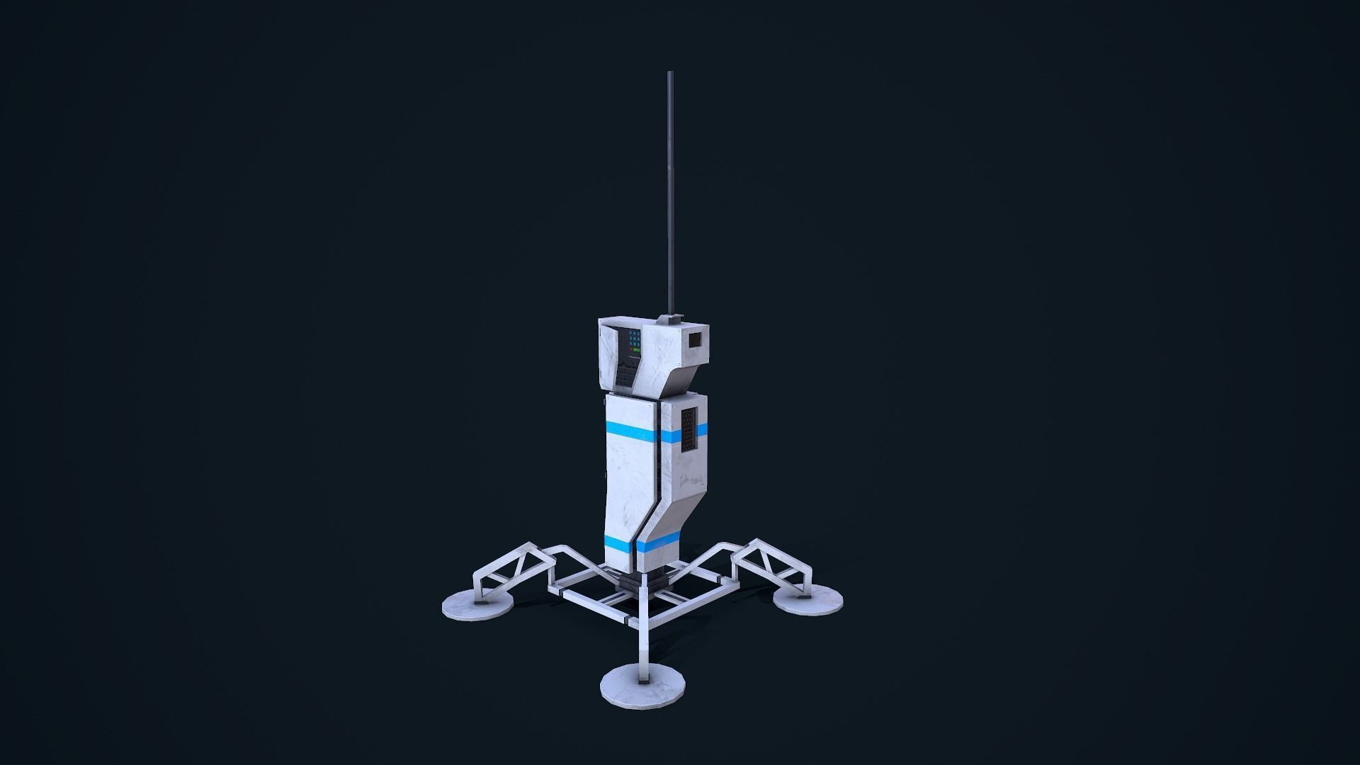 3D model Sci-Fi Beacon VR / AR / low-poly | CGTrader