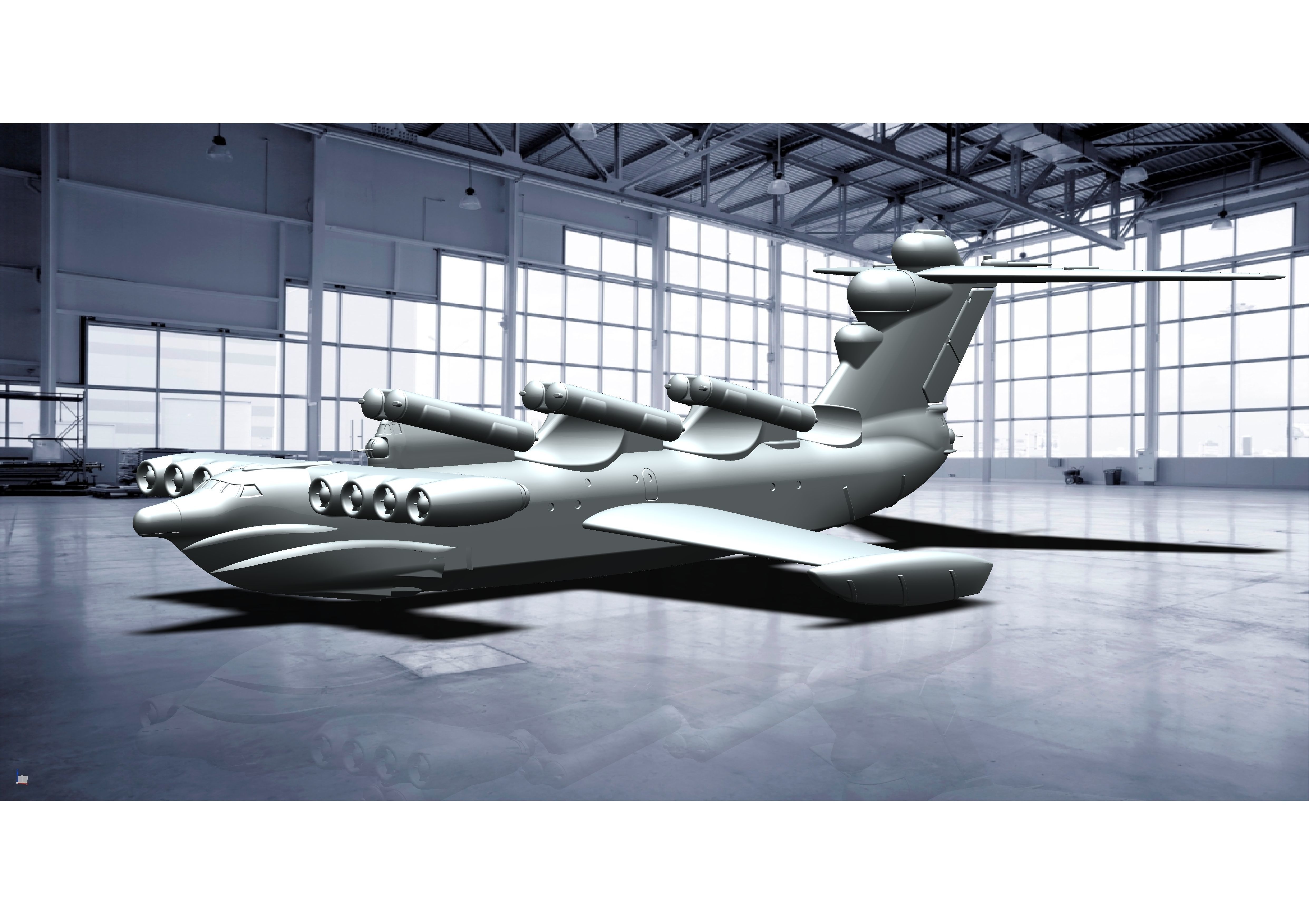 ROCKET EKRANOPLAN PROJECT 903 LUN 3D model 3D printable | CGTrader