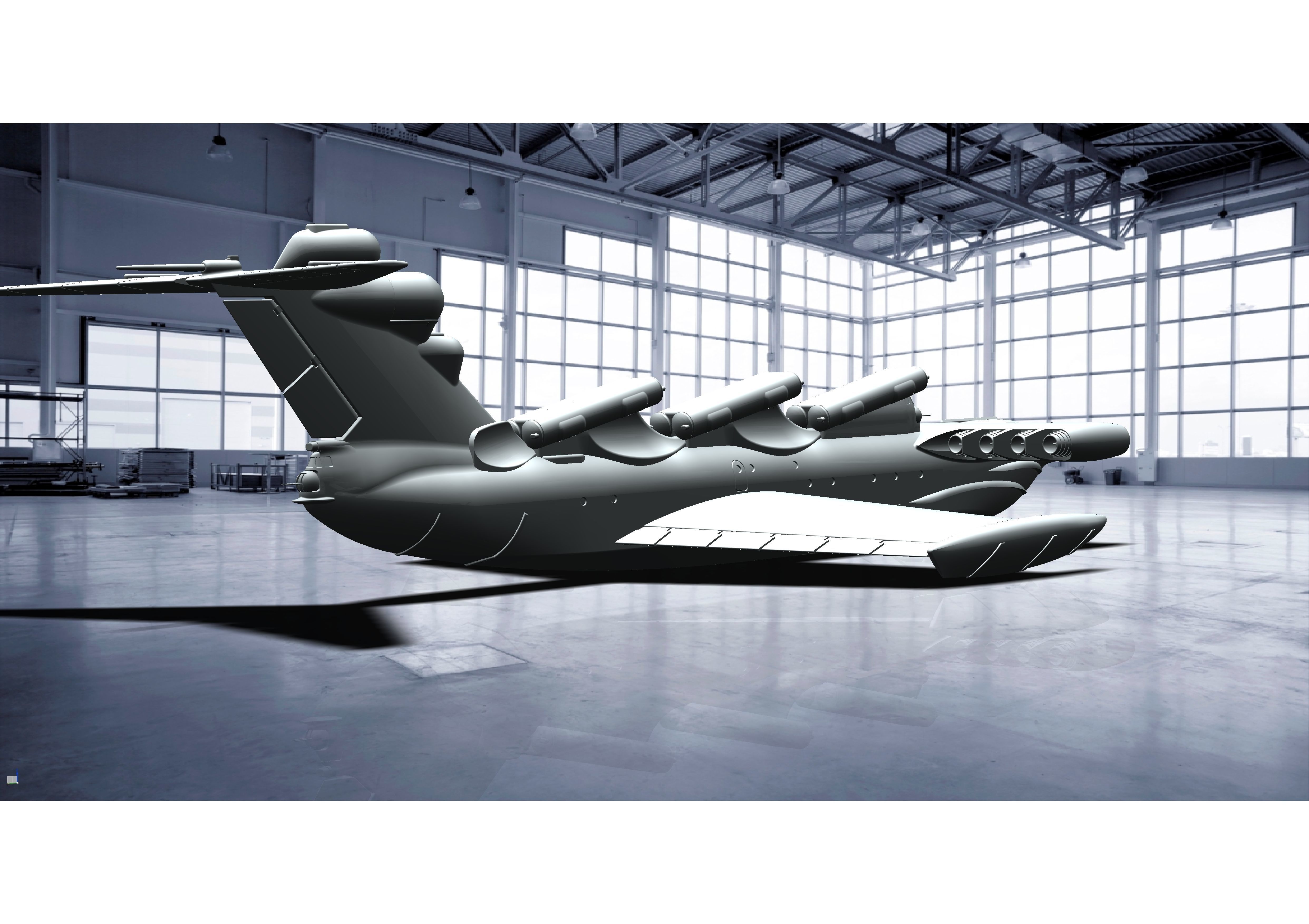 ROCKET EKRANOPLAN PROJECT 903 LUN 3D model 3D printable | CGTrader